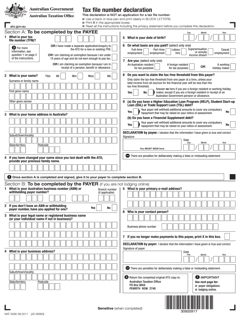 Tfn Application Form Printable Printable Forms Free Online