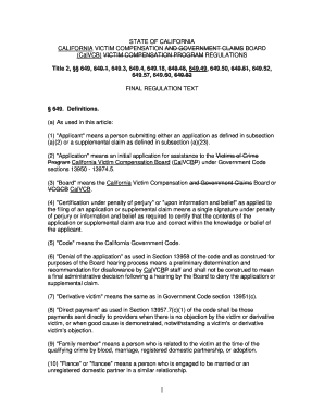 Victim Compensation - Page 2 | pdfFiller