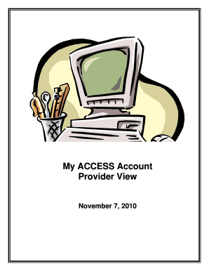 Fillable Online My ACCESS Account Fax Email Print - pdfFiller