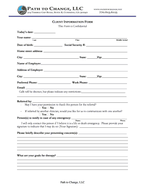 Fillable Online Date of birth: Social Security #: Fax Email Print - pdfFiller