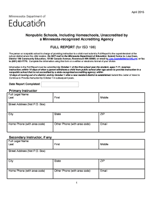 Fillable Online Nonpublic Schools, Including Homeschools, Unaccredited by Fax Email Print ...