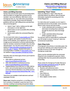 Fillable Online Claims and Billing Manual Fax Email Print - pdfFiller