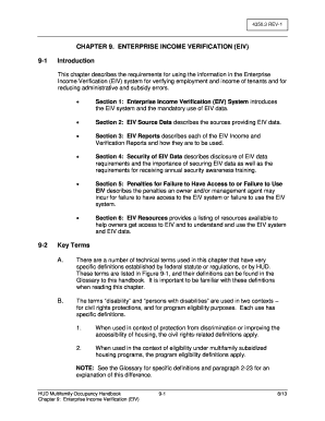 Fillable Online portal hud CHAPTER 9. ENTERPRISE INCOME VERIFICATION ...