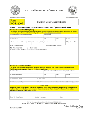 Fillable Online The individual verifying the Qualifying Partys Project ...