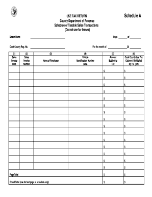 Fillable Online Schedule of Taxable Sales Transactions Fax Email Print ...