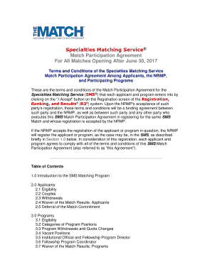 Fillable Online Specialties Matching Service Fax Email Print - pdfFiller