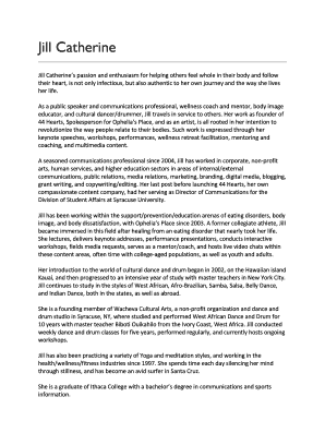 Fillable Online Jill Catherine Fax Email Print - pdfFiller