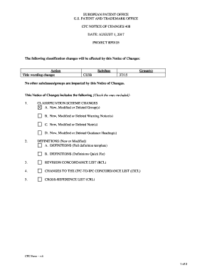 Fillable Online CPC NOTICE OF CHANGES 408 Fax Email Print - pdfFiller