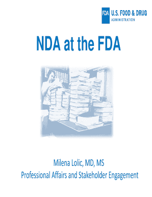 Fillable Online NDA at the FDA Fax Email Print - pdfFiller
