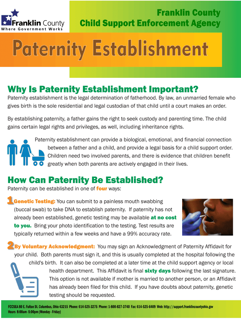 Fillable Online Why Is Paternity Establishment Important Fax Email ...