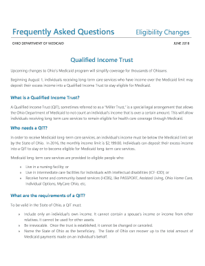 Fillable Online Qualified Income Trust Fax Email Print - pdfFiller