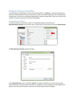 Fillable Online Document Versions in ProjectWise Fax Email Print ...