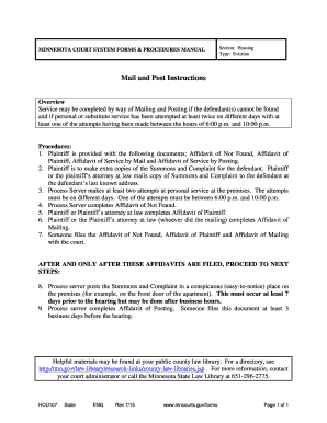 Fillable Online MINNESOTA COURT SYSTEM FORMS & PROCEDURES MANUAL Fax ...