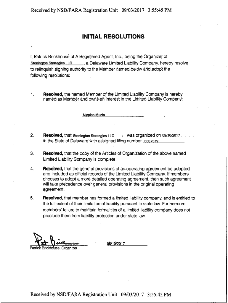 Fillable Online INITIAL RESOLUTIONS Fax Email Print - pdfFiller