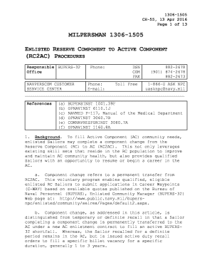 Fillable Online ENLISTED RESERVE COMPONENT TO ACTIVE COMPONENT Fax ...