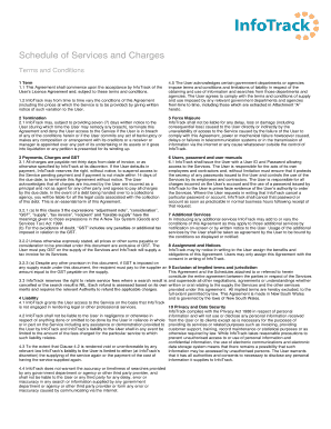 Fillable Online Schedule of Services and Charges Fax Email Print ...