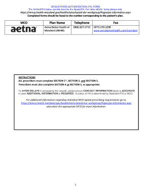 Fillable Online OPIOID PRIOR AUTHORIZATION (PA) FORM Fax Email Print ...