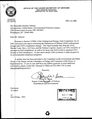 Fillable Online epa Department of Defense Compliance Report (PDF) Fax ...