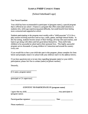 Fillable Online SAMPLE PMHP CONSENT FORM Fax Email Print - pdfFiller