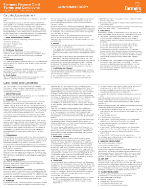Fillable Online Farmers Finance Card Fax Email Print - pdfFiller