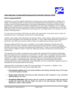 Adult Diagnosis Of Dyspraxia/Developmental Coordination Disorder (DCD ...