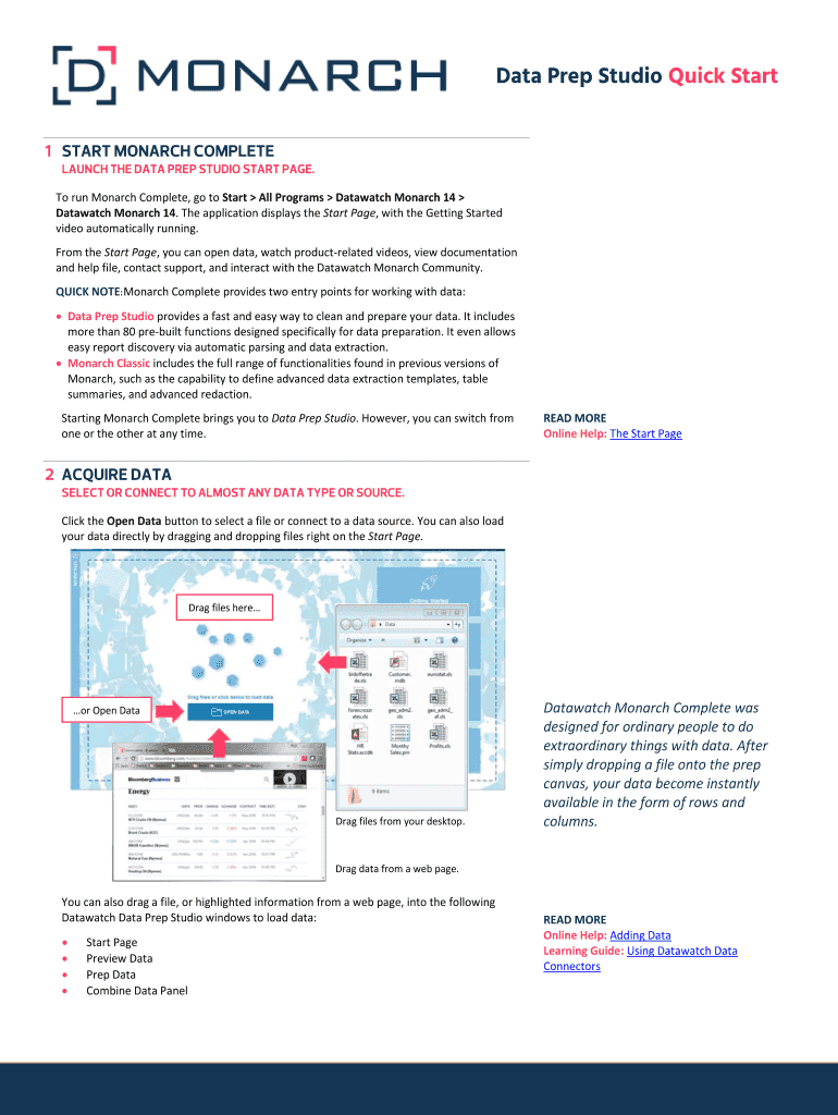 Fillable Online Data Prep Studio Quick Start Fax Email Print - pdfFiller