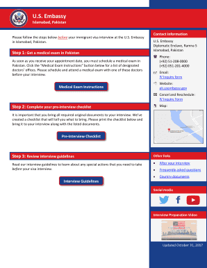 Fillable Online Step 1: Get a medical exam in Pakistan Fax Email Print ...