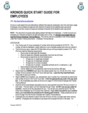 Dhhs Kronos - Fill Online, Printable, Fillable, Blank | pdfFiller