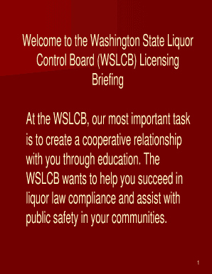 Fillable Online Control Board (WSLCB) Licensing Fax Email Print - pdfFiller