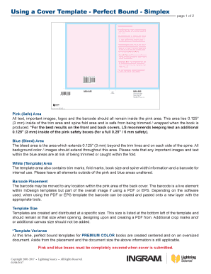 Fillable Online Using a Cover Template - Perfect Bound - Simplex Fax ...