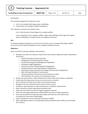 Fillable Online Training Courses - Approved List Fax Email Print ...