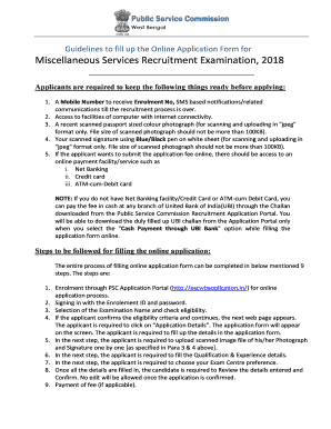 Fillable Online Guidelines to fill up the Online Application Form for ...