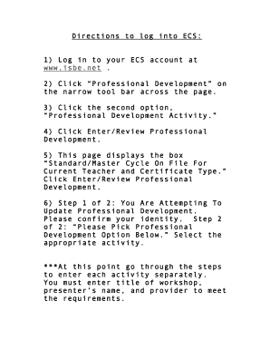 Fillable Online Directions to log into ECS: Fax Email Print - pdfFiller