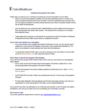 Fillable Online Updating Demographic Information Fax Email Print ...