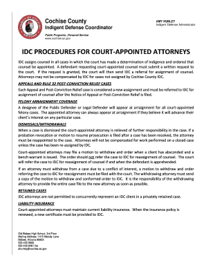 Fillable Online Indigent Defense Coordinator Fax Email Print - pdfFiller