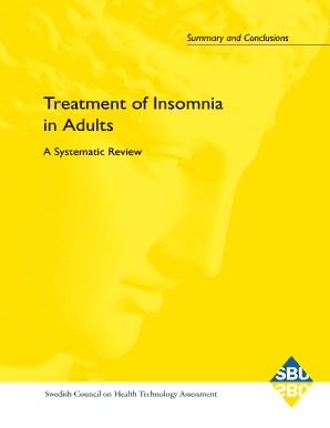 Fillable Online Treatment of Insomnia Fax Email Print - pdfFiller