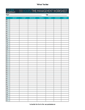 Fillable Online "168 Hours" Time Sheet Fax Email Print - pdfFiller