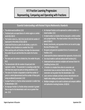 Fillable Online K-5 Fraction Learning Progression: Fax Email Print ...