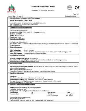 Fillable Online MSDS CE.doc Fax Email Print - pdfFiller