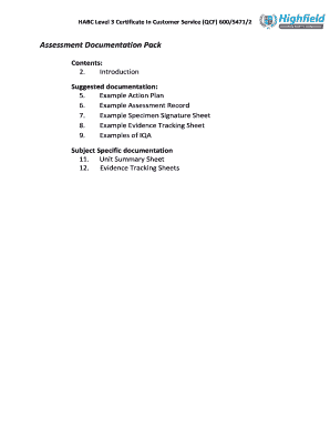 Fillable Online HABC Level 3 Certificate In Customer Service (QCF) 600 ...