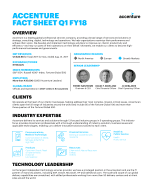 Accenture Fact Sheet - Fill Online, Printable, Fillable, Blank | pdfFiller