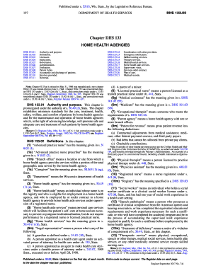 Fillable Online docs legis wisconsin Chapter DHS 133 Fax Email Print ...