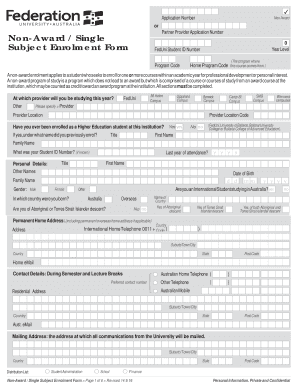 Fillable Online policy federation edu Non Award Fax Email Print - pdfFiller