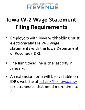 Fillable Online Iowa W-2 Wage Statement Fax Email Print - pdfFiller