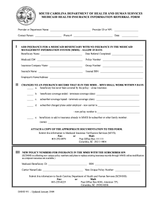 Fillable Online MEDICAID HEALTH INSURANCE INFORMATION REFERRAL FORM Fax ...