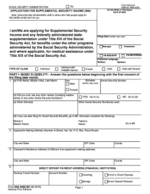 Fillable Online Note: Social Security Administration staff or others ...