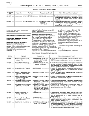 Fillable Online SPECIAL PERMITS DATAContinued Fax Email Print - pdfFiller