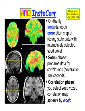 Fillable Online afni nimh nih AFNI InstaCorr. Seed based correlation ...