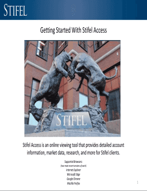 Fillable Online Getting Started With Stifel Access Fax Email Print ...