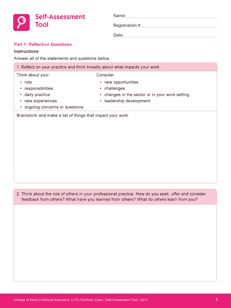 Fillable Online Part 1: Reflection Questions Fax Email Print - pdfFiller